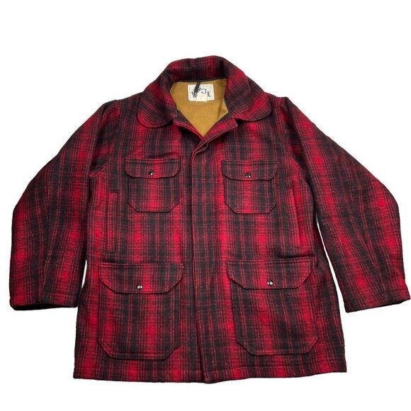 Woolrich | Jackets & Coats | Vintage 97swoolrich Red And Black Plaid ...